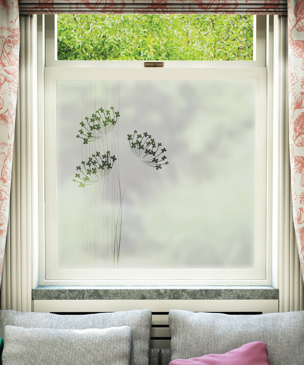 FB011 Flower Frosted Window Film Pattern | Frostbrite