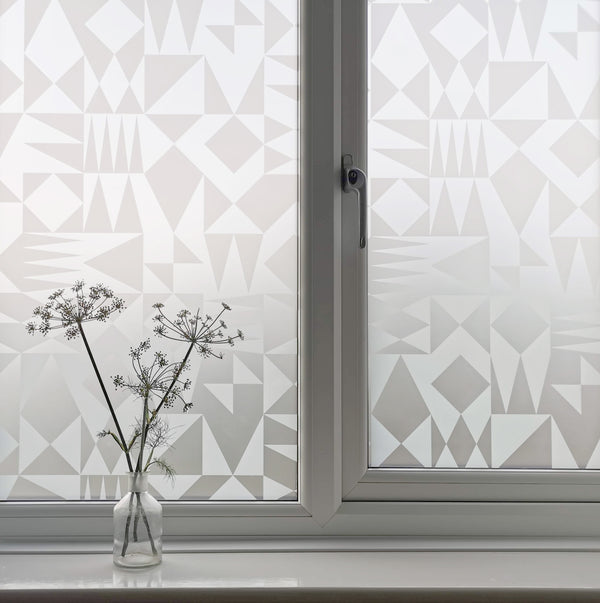 Triangulate Decorative Frosted Window Film | Kate Farley Designer ...