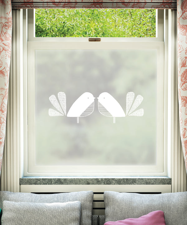 Baby Birds Pair Decorative Frosted Window Film | JoJo CoCo Designer ...