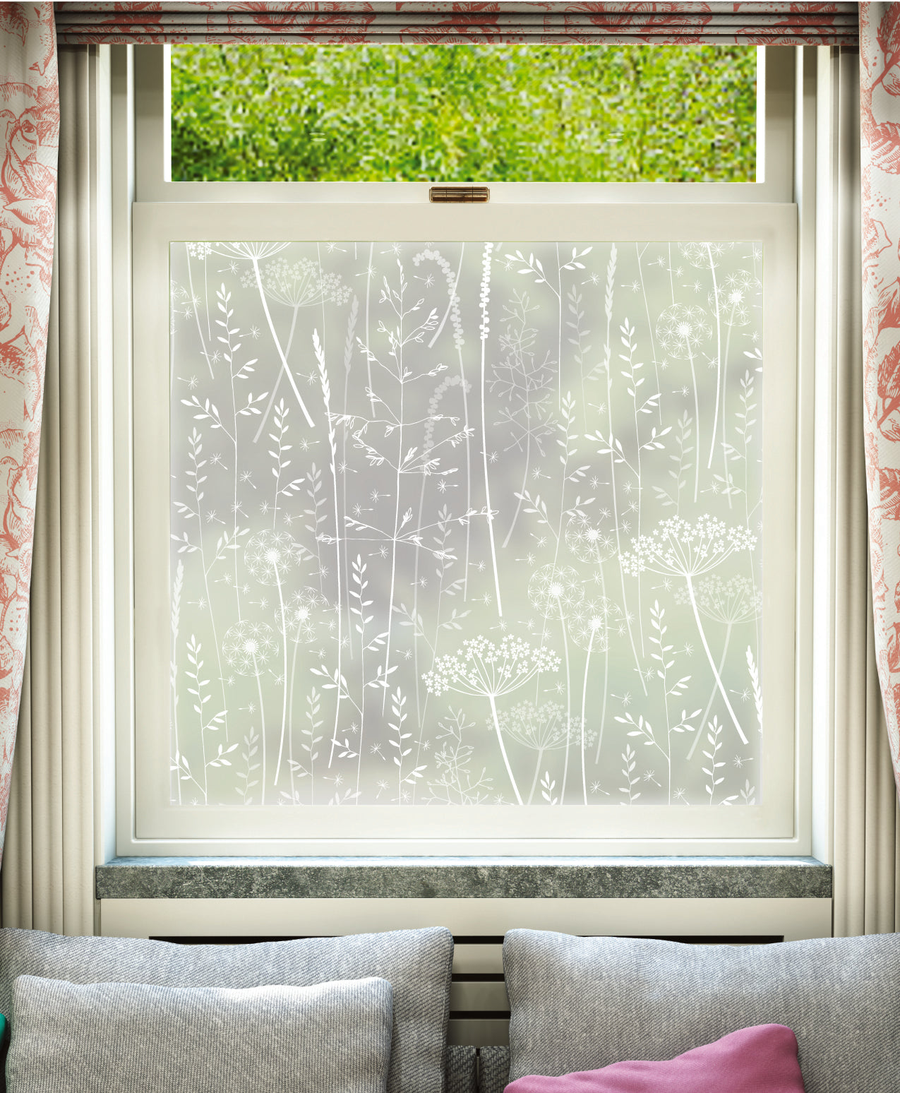 Paper Meadow Decorative Frosted Window Film | Hannah Nunn Designer ...