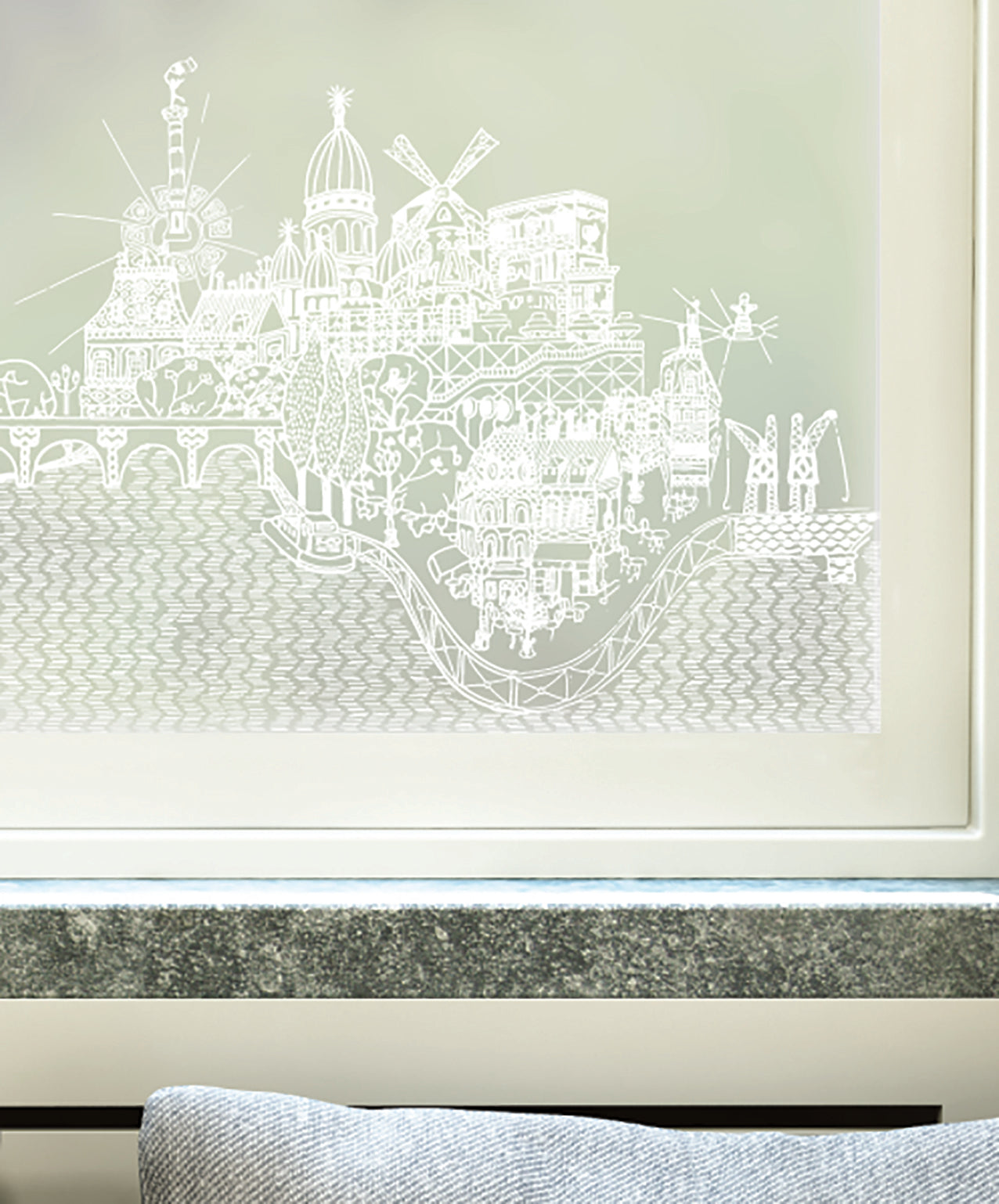 Paris Calling Decorative Frosted Window Film | Charlene Mullen Designer ...