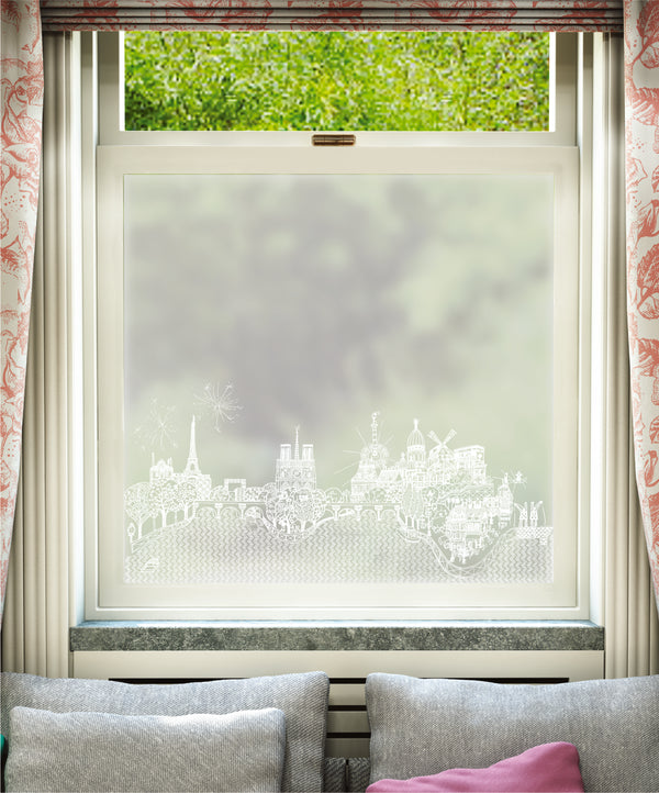 Paris Calling Decorative Frosted Window Film | Charlene Mullen Designer ...