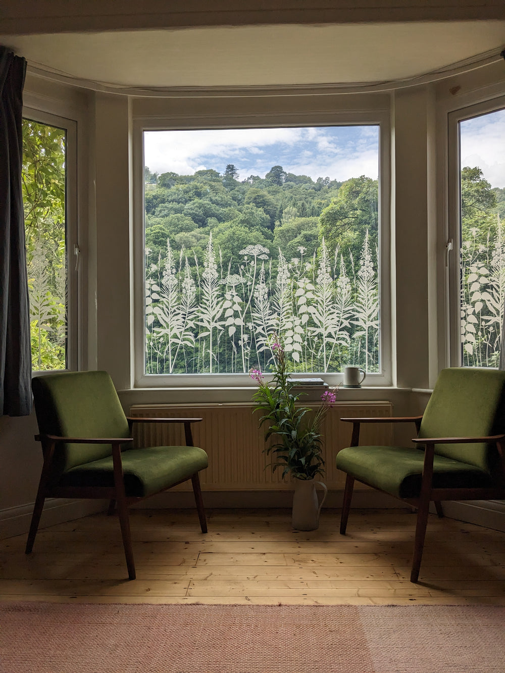Wild Edge Decorative Frosted Window Film | Hannah Nunn Designer Privacy ...