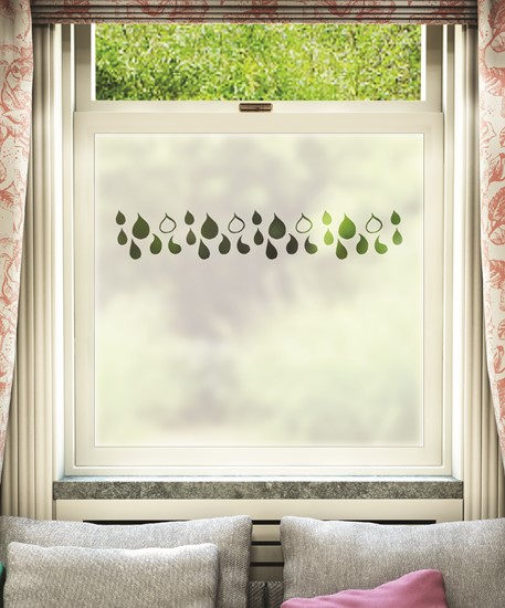 Water Drop Window Film Pattern | Bathroom or Kitchen Design | FB087