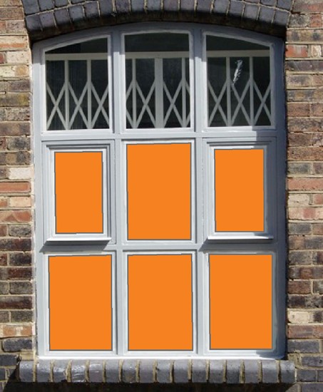 Orange Window Film - Solid Orange Colour Window Film 4233