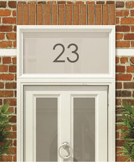 House Numbers & Text Window | Glass Design HN001