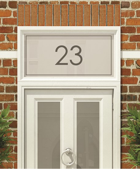 House Numbers & Text Window | Glass Design HN003