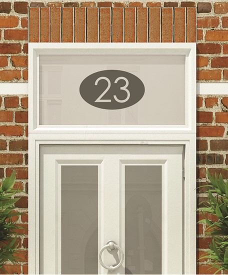 House Numbers & Text Window | Glass Design HN009