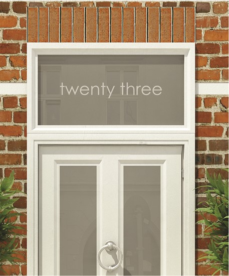 House Numbers & Text Window Design | Glass Design HN018