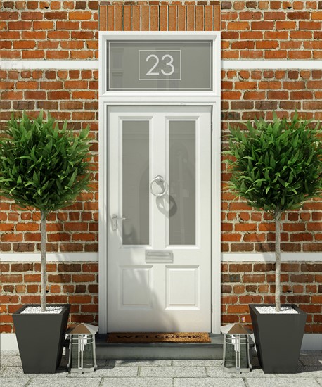 House Numbers & Text Window Design | Glass Design HN016