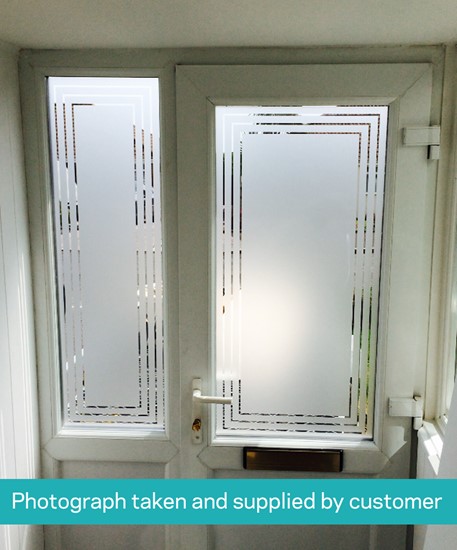 Frosted Border on Window Film | Triple Line | Design FB061