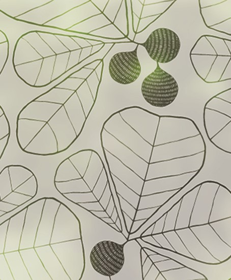 Great Leaf Design Frosted Window Film Pattern by MissPrint