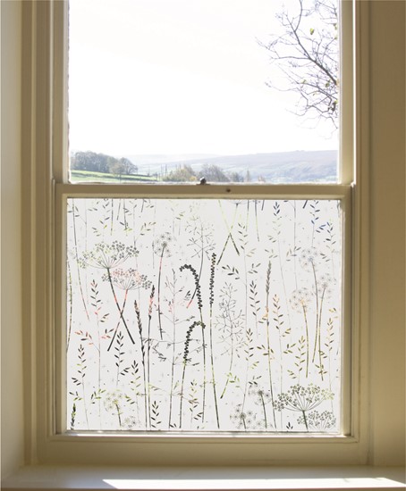 Paper Meadow Window Film Design by Hannah Nunn