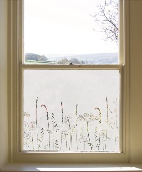 Paper Meadows Edge Window Film Design by Hannah Nunn