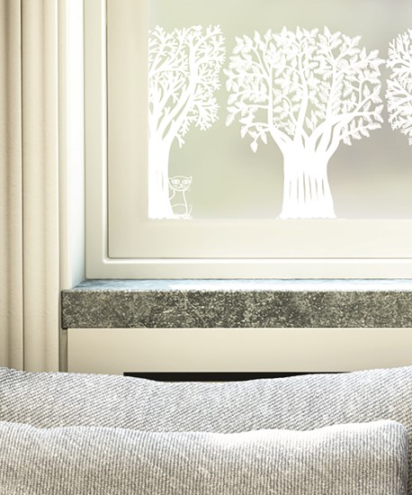 Forest of Trees Frosted Window Film by Charlene Mullen