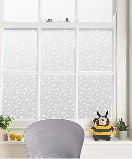 Floaty Bee Design Window Film by Helen Russell Creations