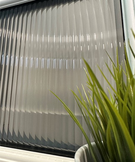 Smoked Effect Reeded Window Film | Retro Style